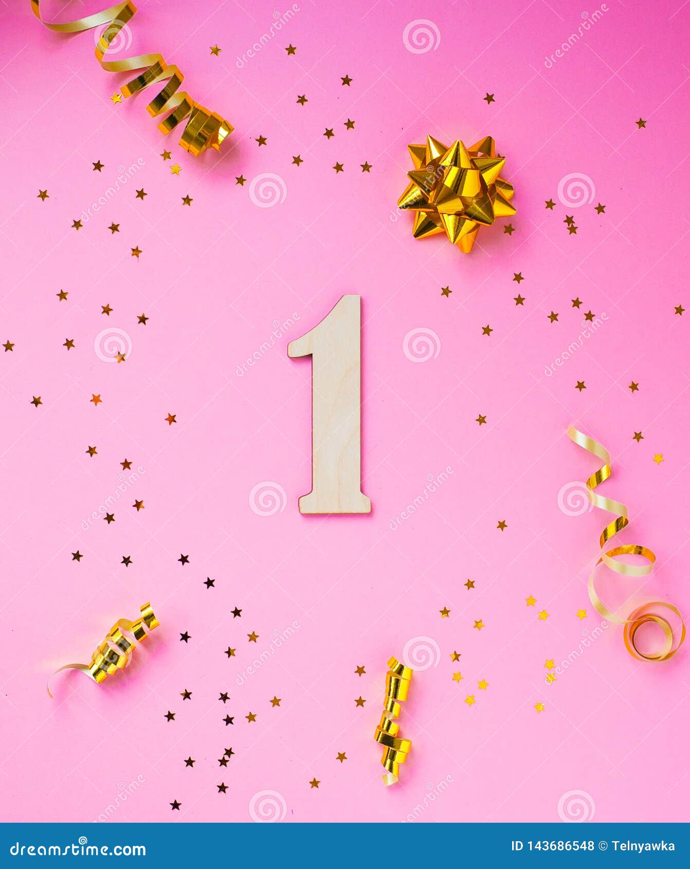 Number 1 Celebration on Star and Glitter Background Stock Photo - Image ...