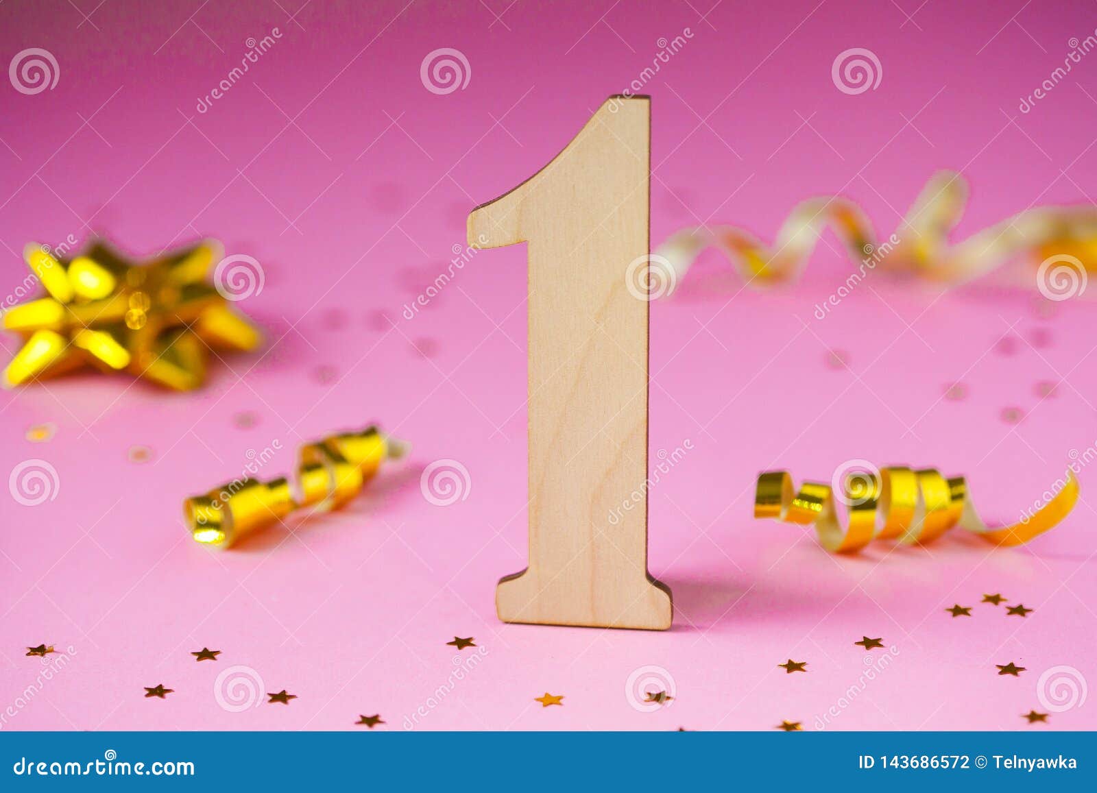 Number 1 Celebration on Star and Glitter Background Stock Photo - Image ...
