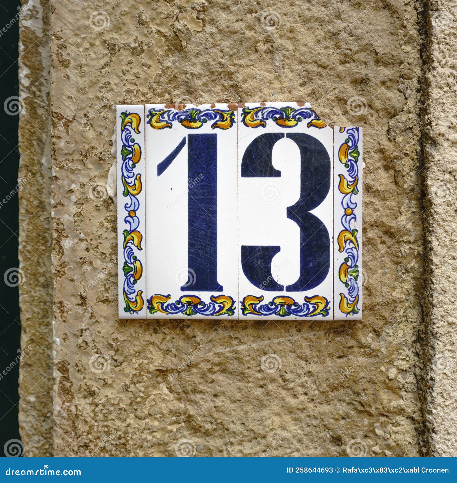House number 13 stock image. Image of font, number, house - 258644693