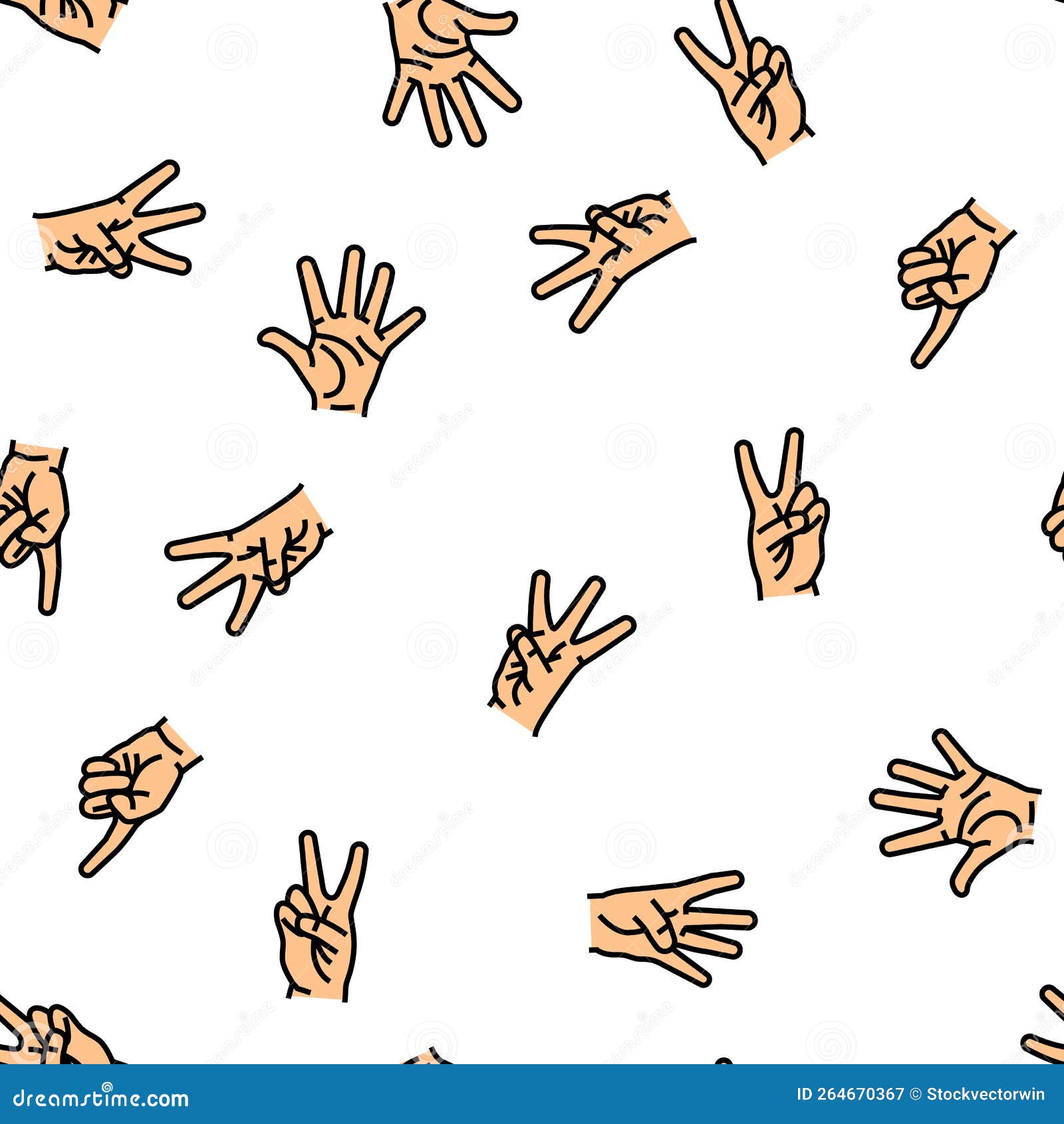 Number Character Cute Vector Seamless Pattern Stock Illustration ...