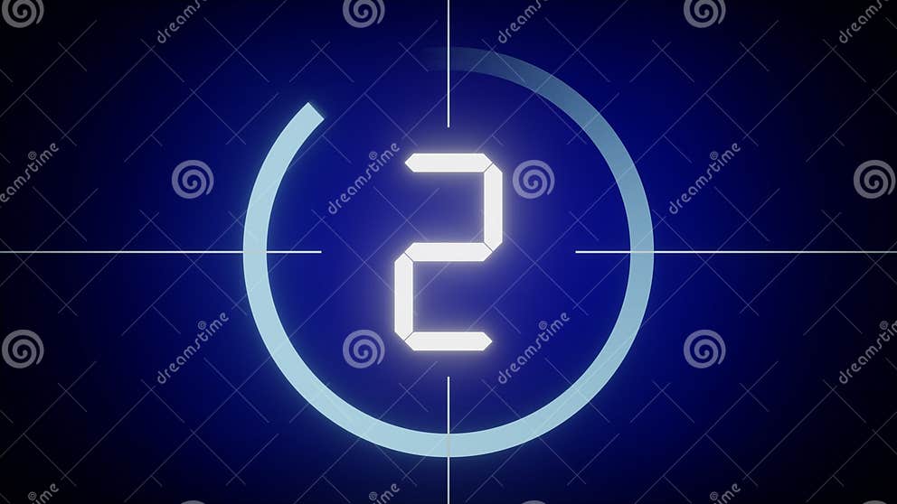 2 - Number and Circle on Blue Background Stock Illustration ...