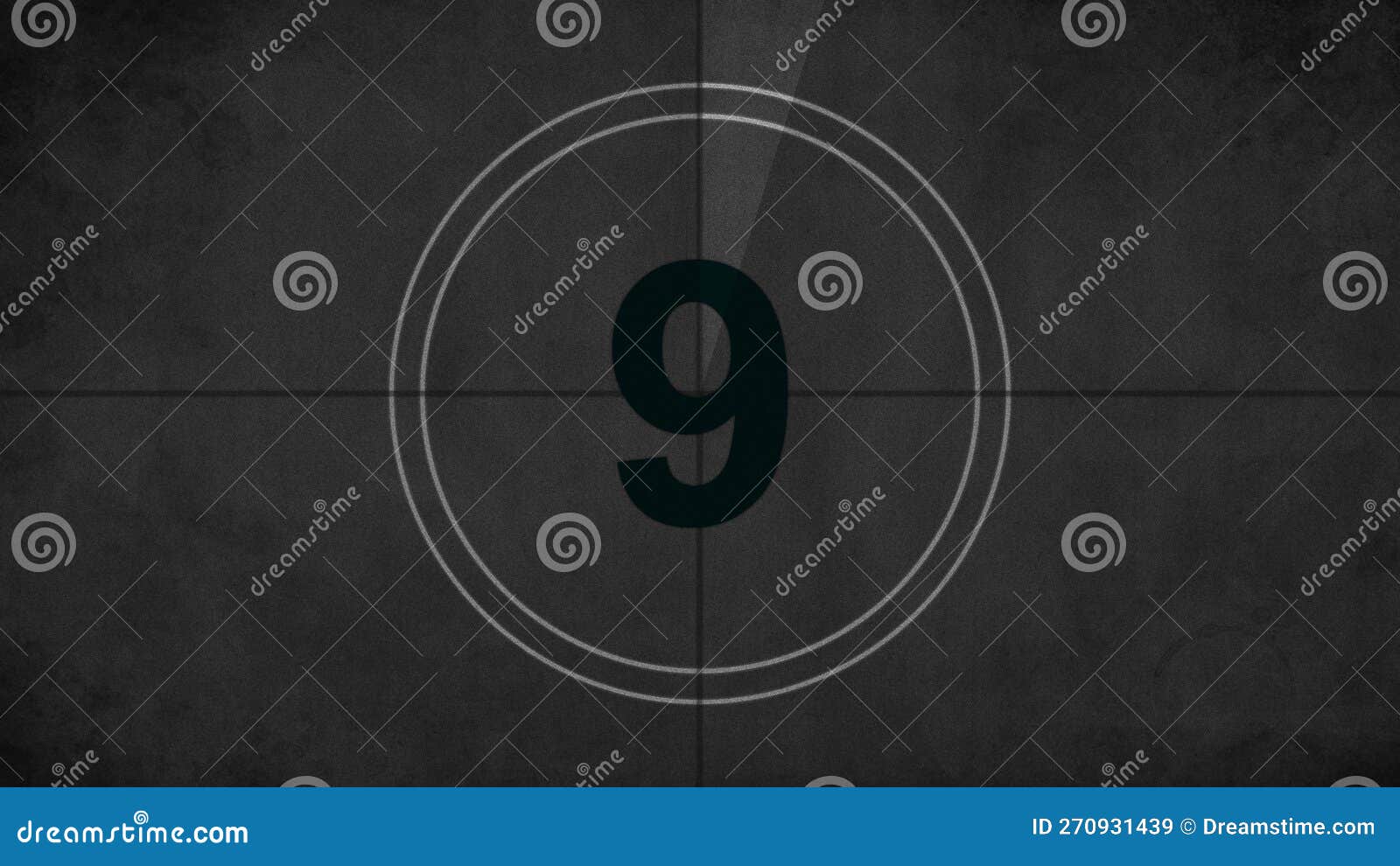Number 9 in a Circle on a Concrete Wall. 3D Rendering Stock ...
