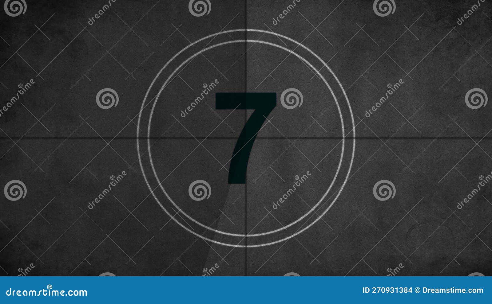 Number 7 in a Circle on a Concrete Wall. 3D Rendering Stock ...