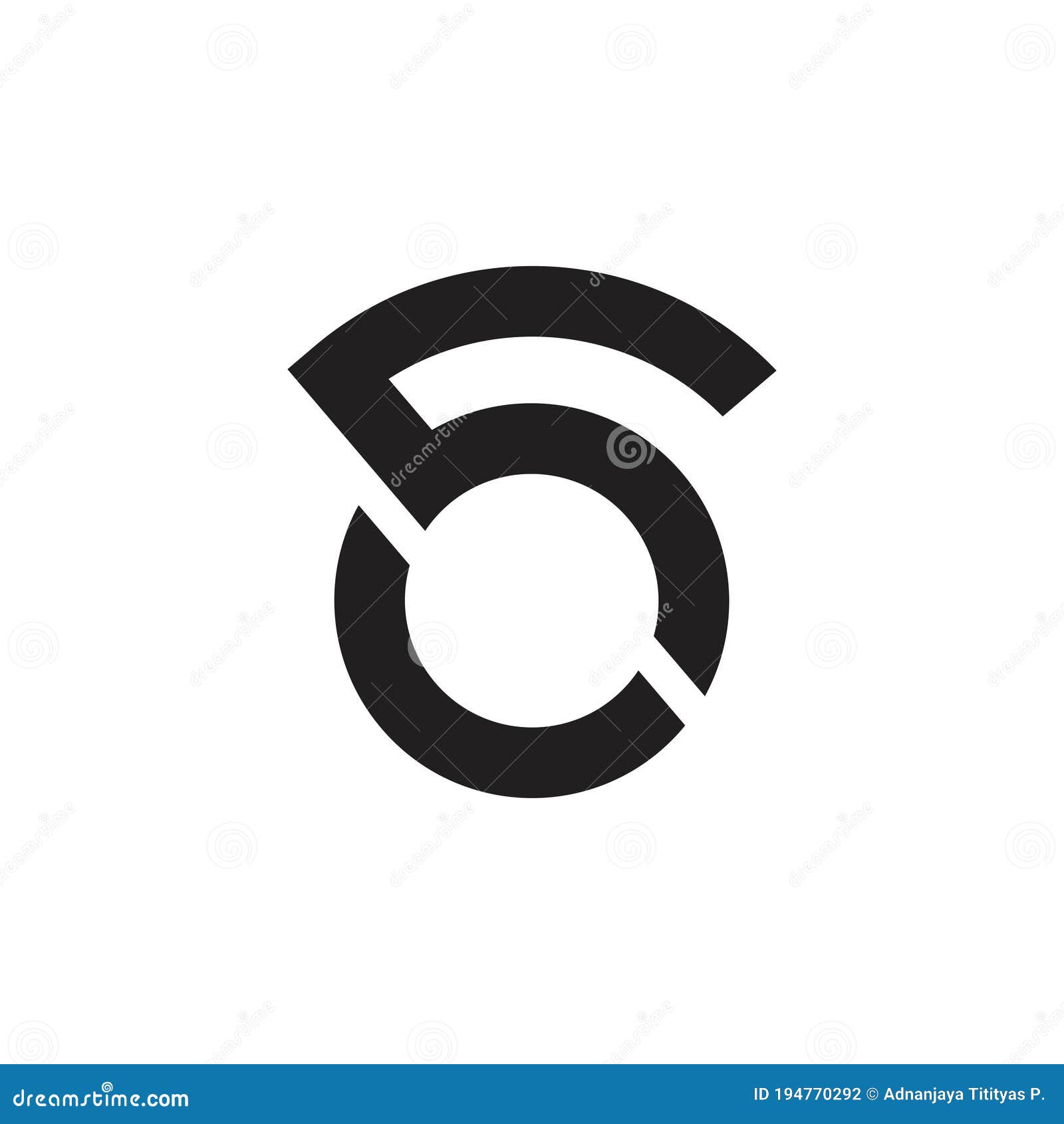 Number 5 Circle Geometric Logo Stock Vector - Illustration of tech ...