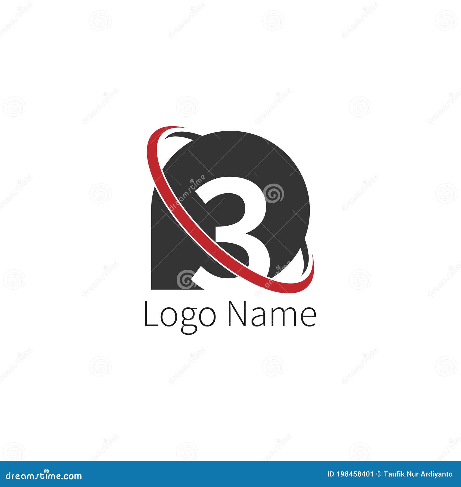 Number 3 Circle Icon Logo, Design Number + Icon Circle Concept Stock ...
