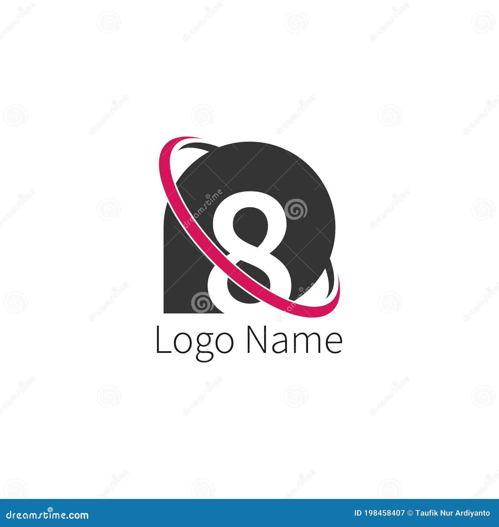 Number 8 Circle Icon Logo, Design Number + Icon Circle Concept Stock ...