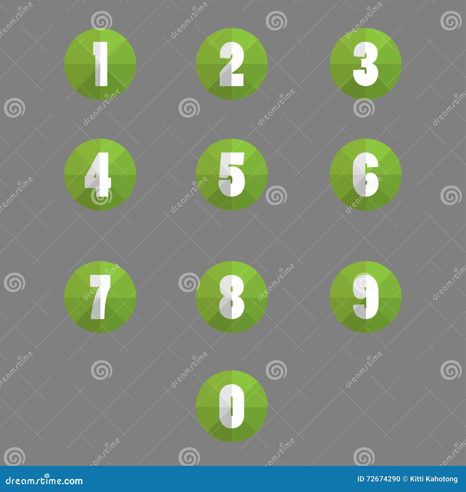 Number Set Circle Cartoon Vector | CartoonDealer.com #87903099