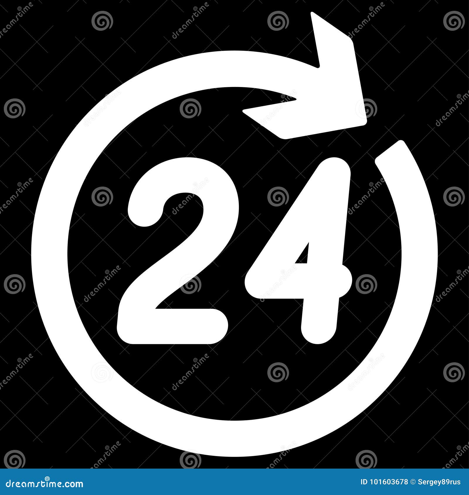 Number 24 in the Circular Arrow. Stock Vector - Illustration of circle ...