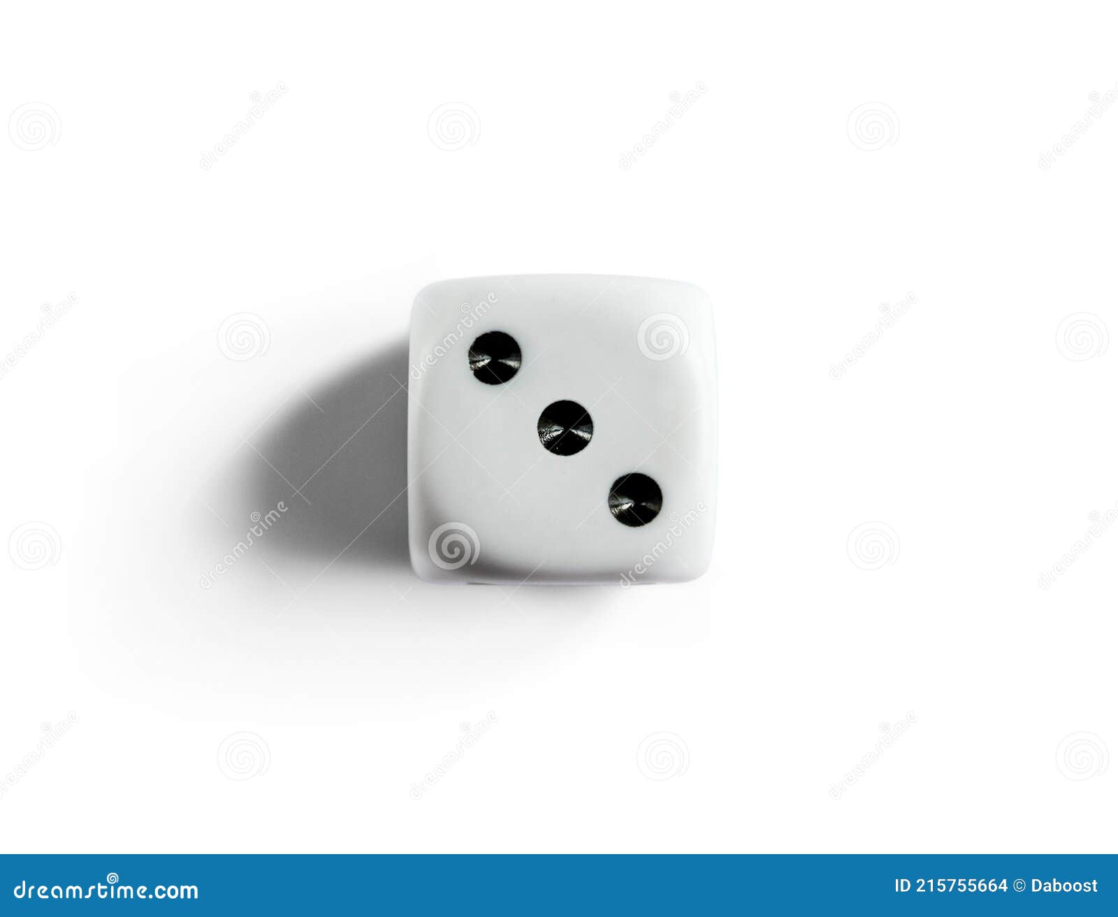 Number 3 on Clean Dice. Top View Stock Photo - Image of betting, poker ...