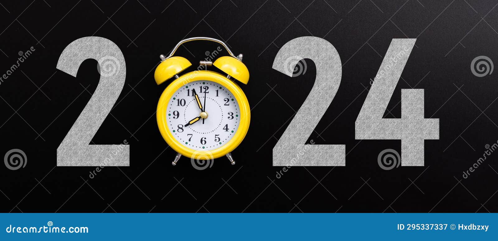 Number 2024 with Clock on Blackboard Stock Image - Image of 2024 ...
