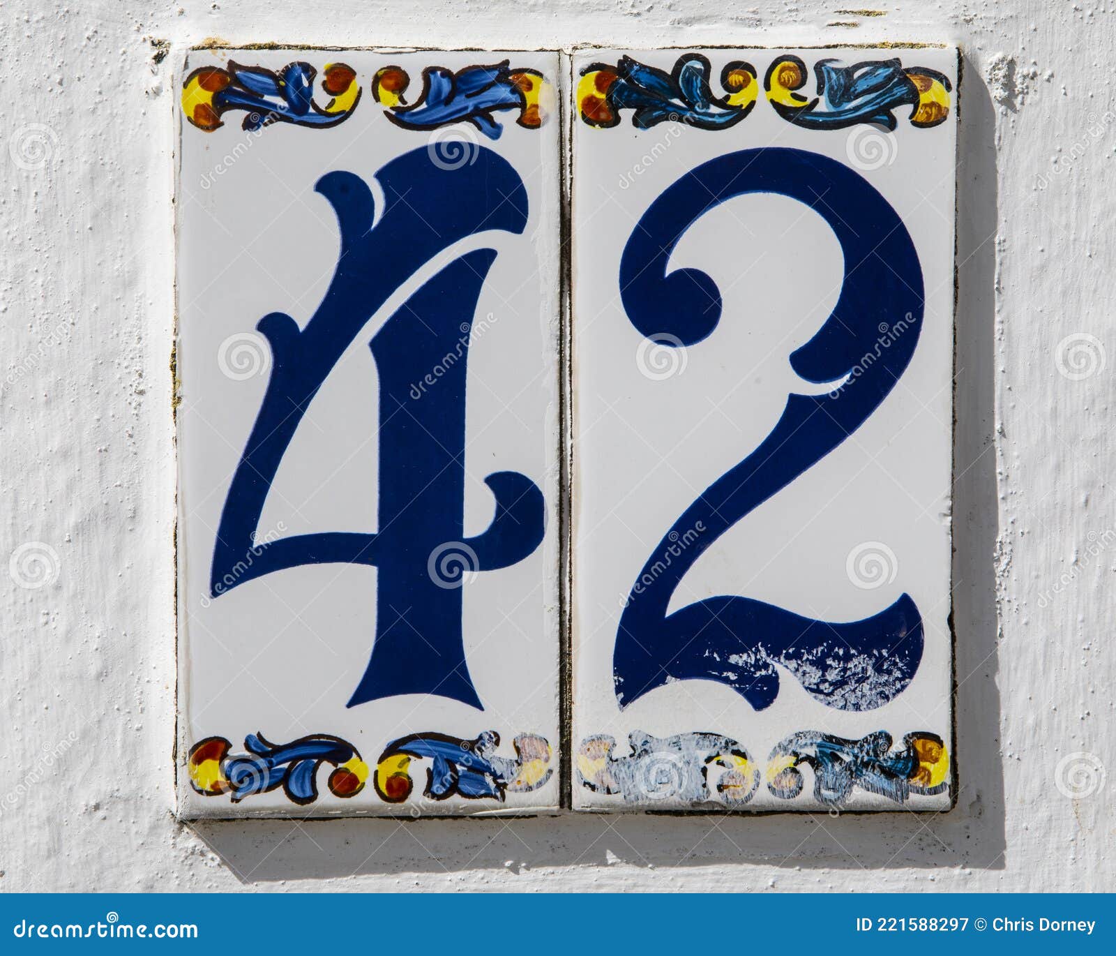 Number 42 stock image. Image of mathematics, tiles, closeup - 221588297