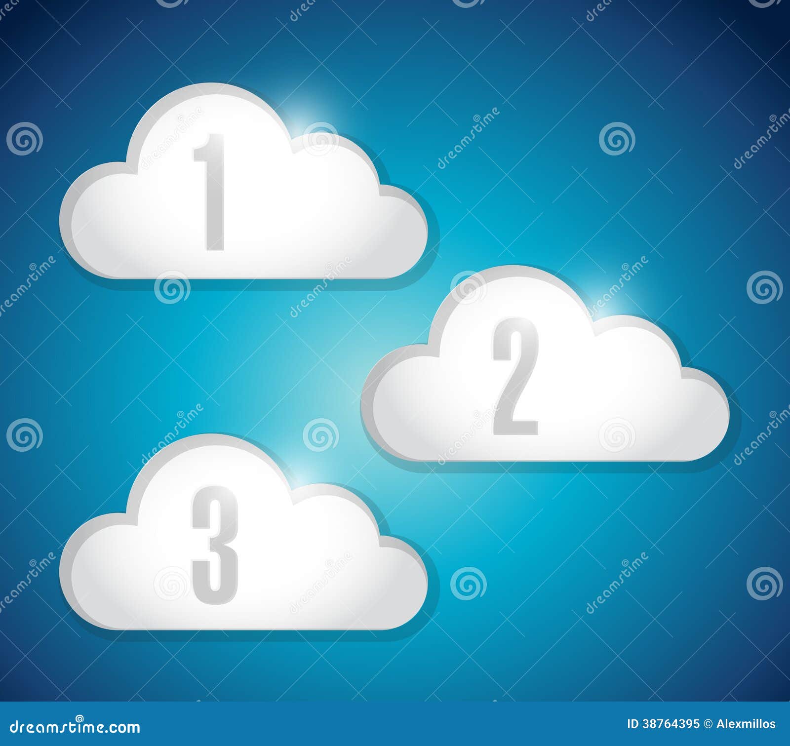 Number Clouds Illustration Design Stock Illustration - Illustration of ...