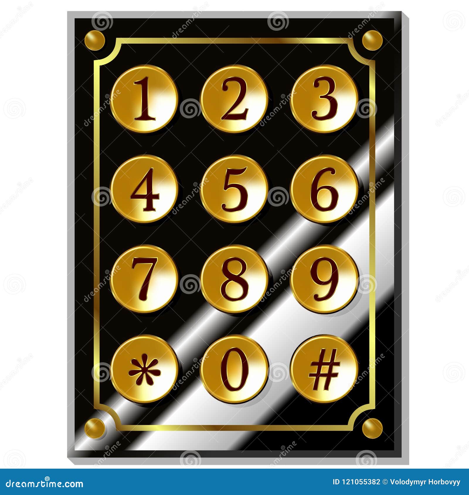 Number code keyboard stock vector. Illustration of office - 121055382
