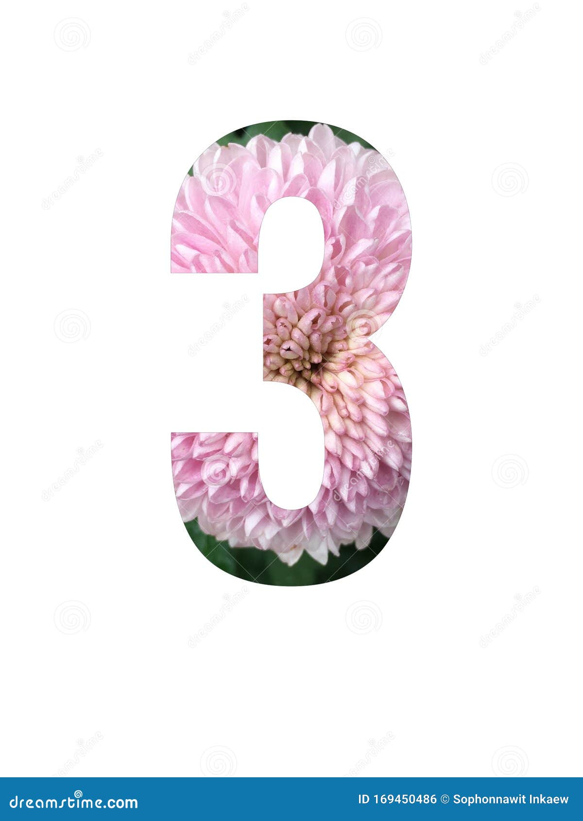 Word Card Number 3 stock photo. Image of thailand, texture - 169450486