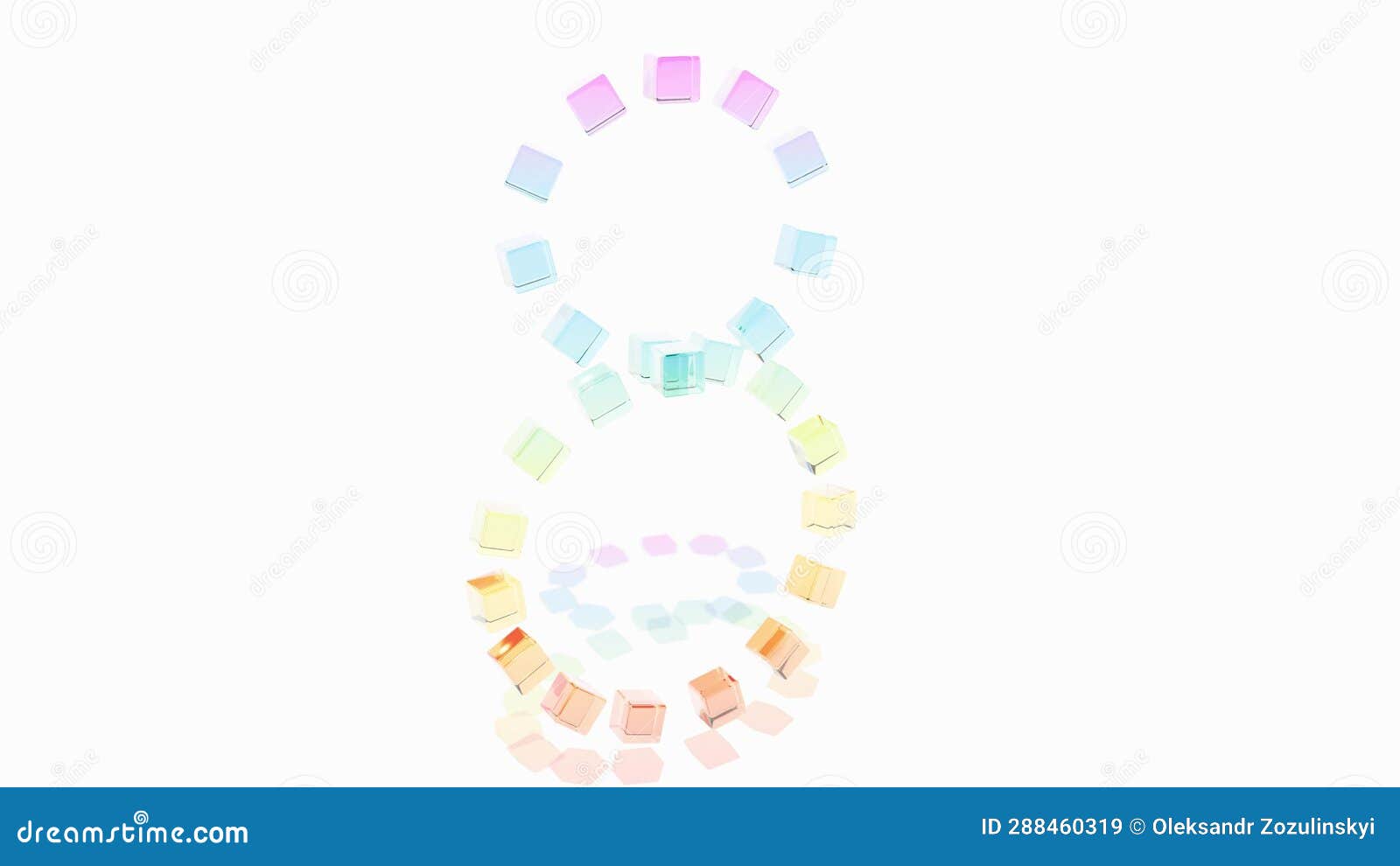 Number 8 Color Boxes on White Intro 3d Stock Illustration ...