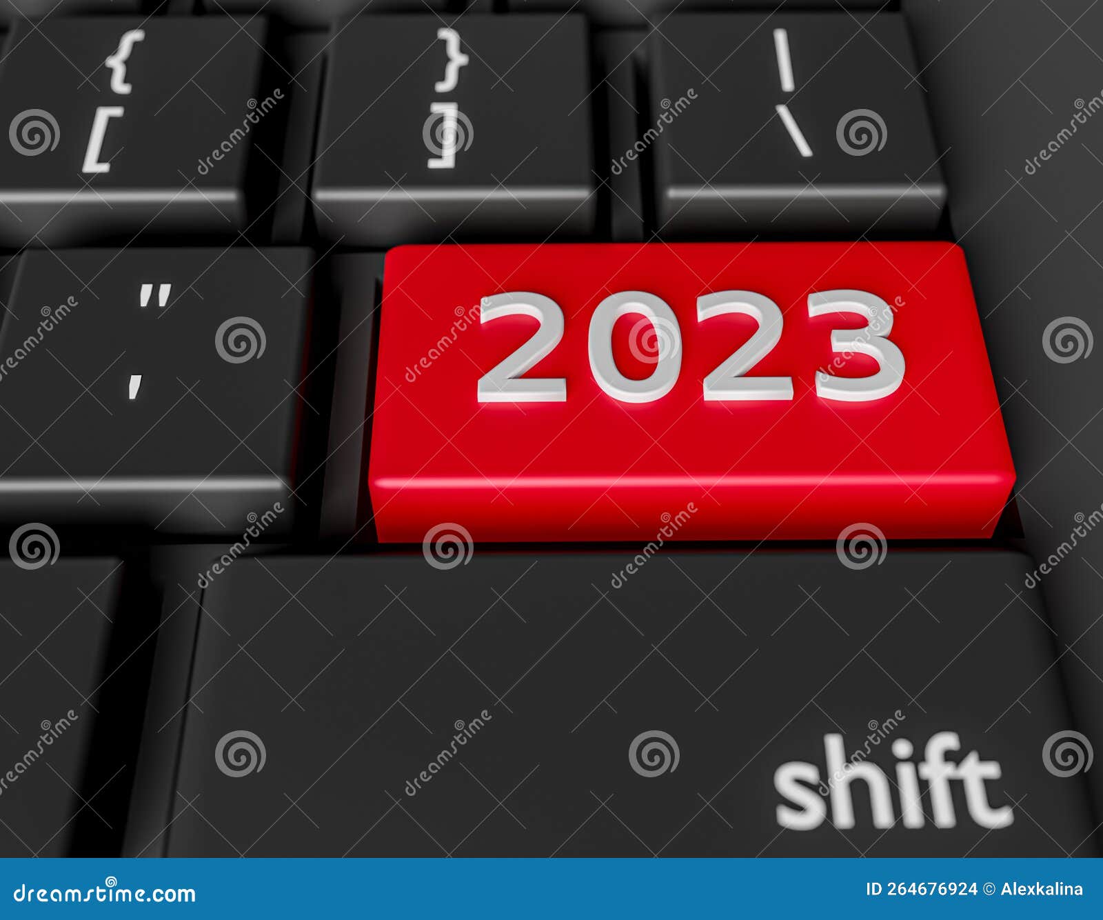 Number 2023 on a Computer Keyboard. New Year Image on a Computer Key ...