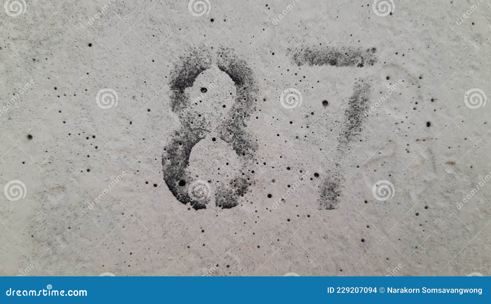 Number 87 on Concrete Background Stock Photo - Image of character ...