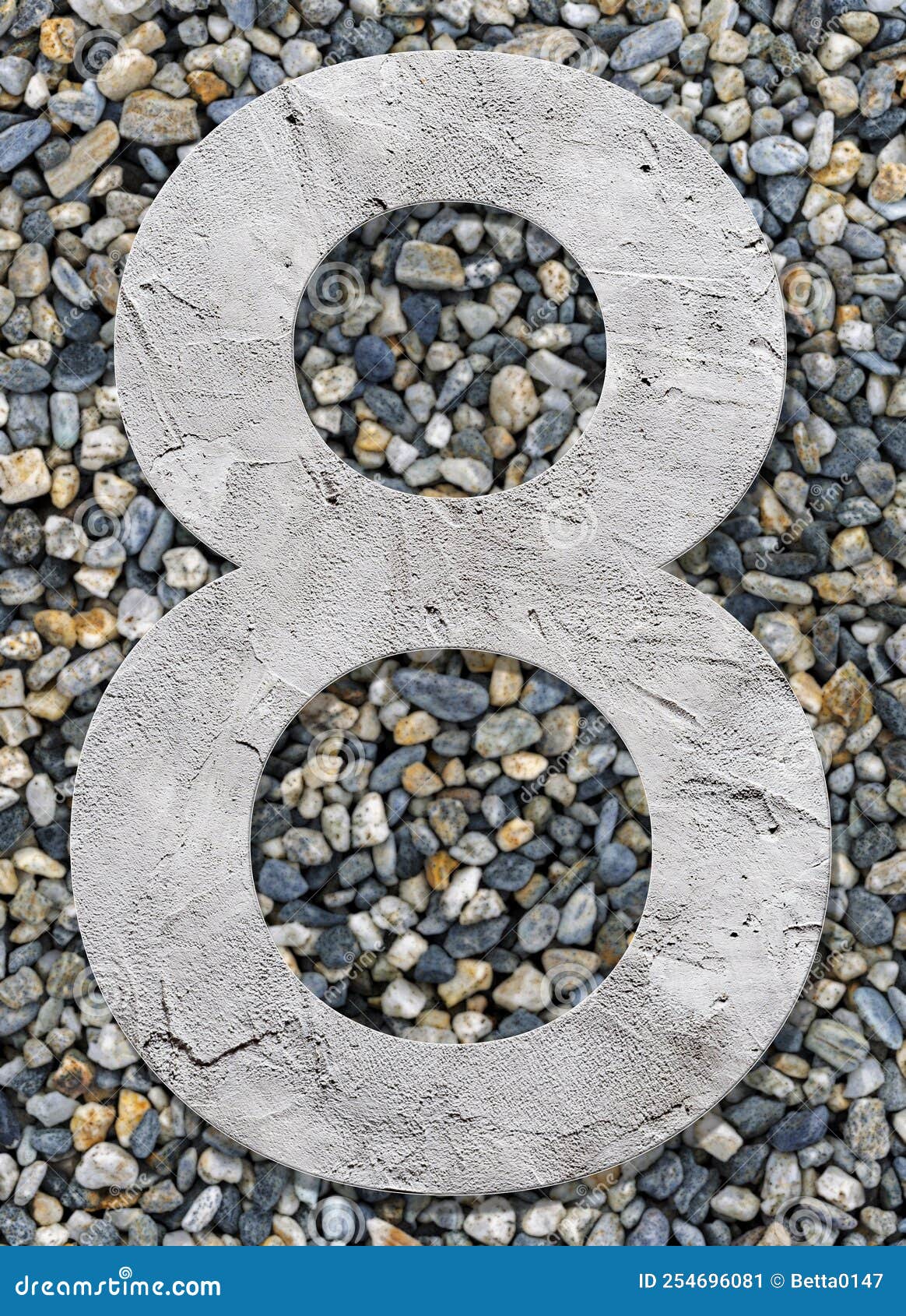 Number 8 with Concrete Texture Stock Image - Image of design ...
