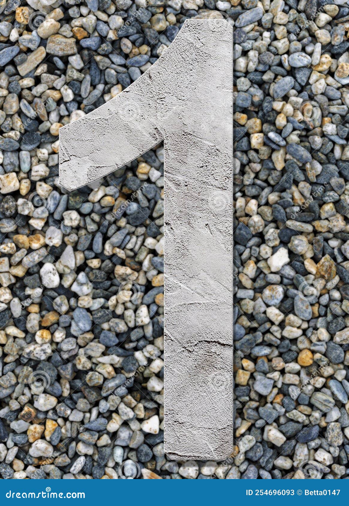 Number 1 with Concrete Texture Stock Image - Image of alphabet, shape ...