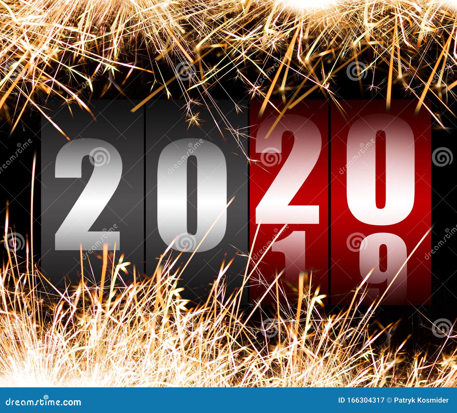 Number 2020 on the Counter with Sparkles. Happy New Year Concept Stock ...