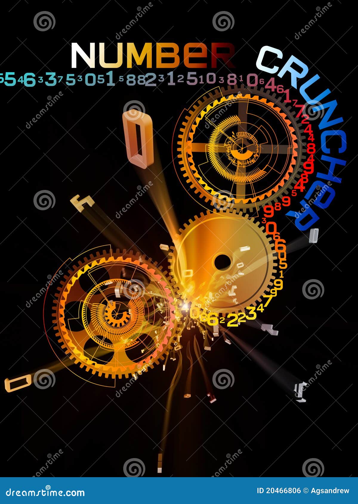 Number Cruncher stock illustration. Illustration of yellow - 20466806