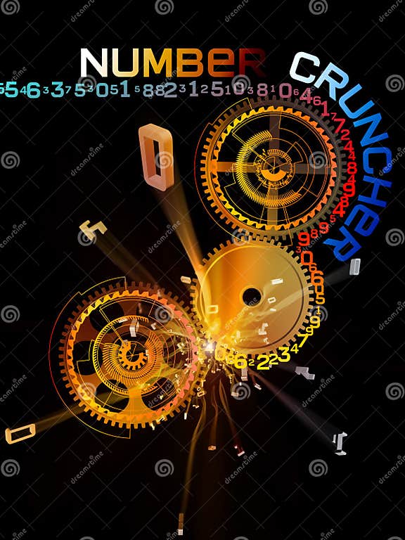 Number Cruncher stock illustration. Illustration of yellow - 20466806