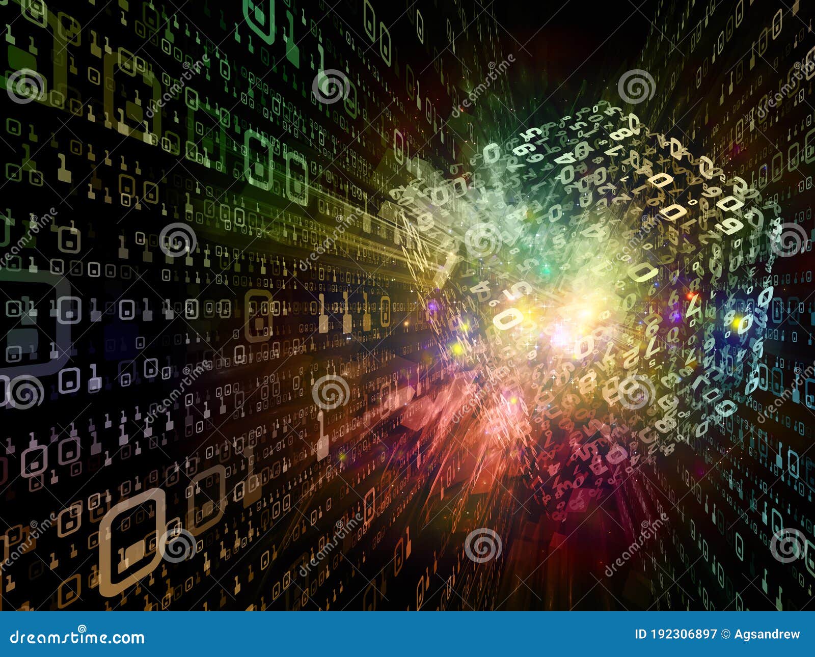 Number Cube stock illustration. Illustration of burst - 192306897