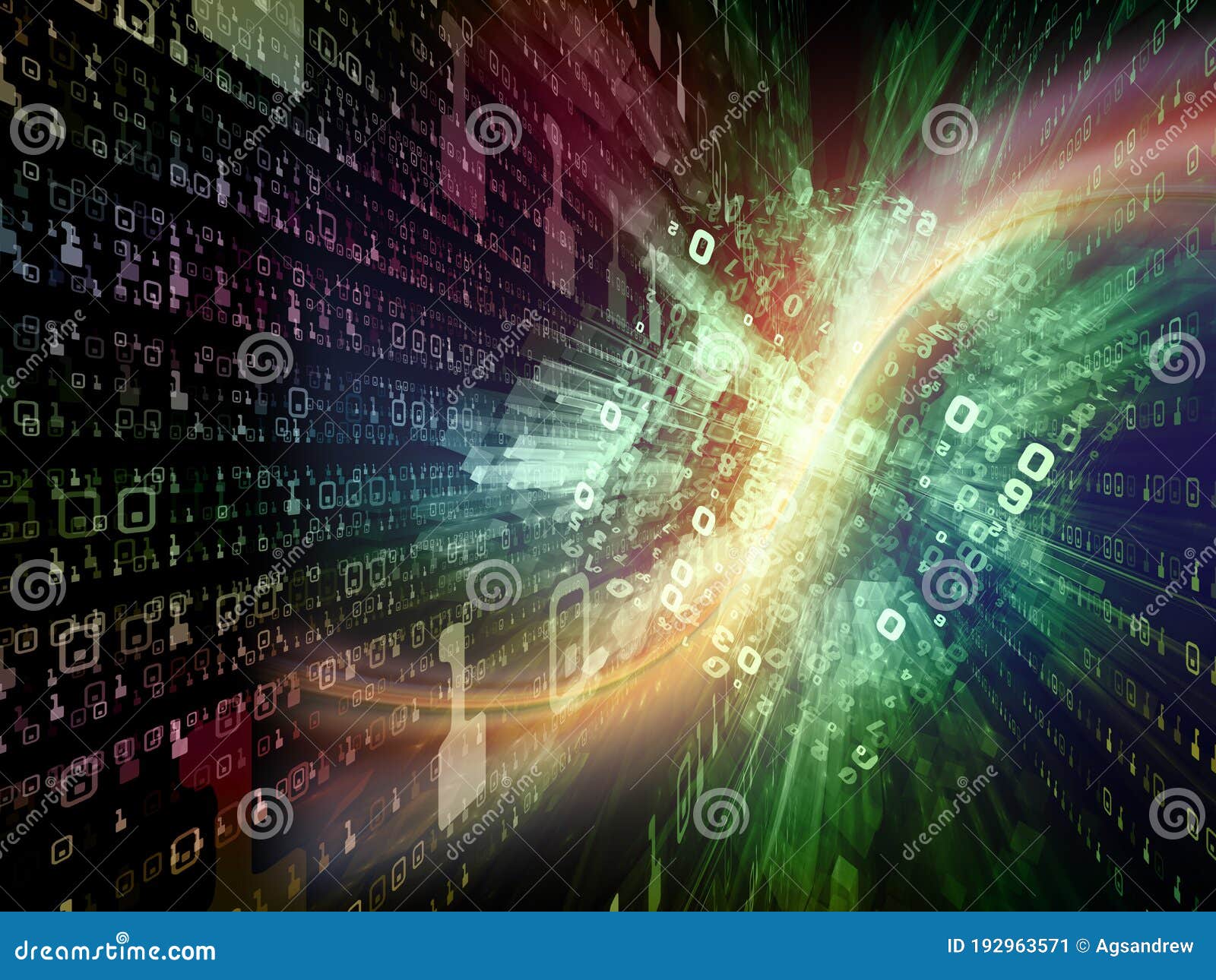 Number Cube stock illustration. Illustration of code - 192963571
