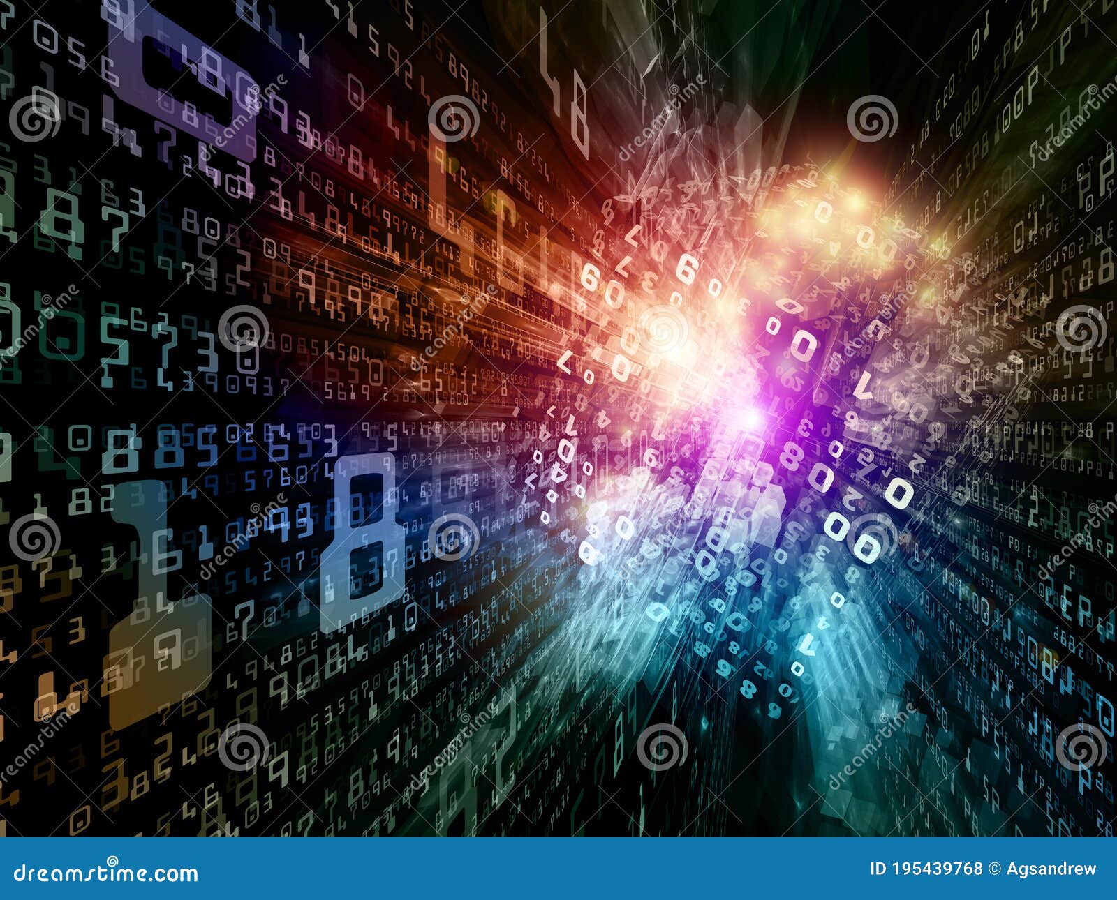 Number Cube stock illustration. Illustration of computation - 195439768