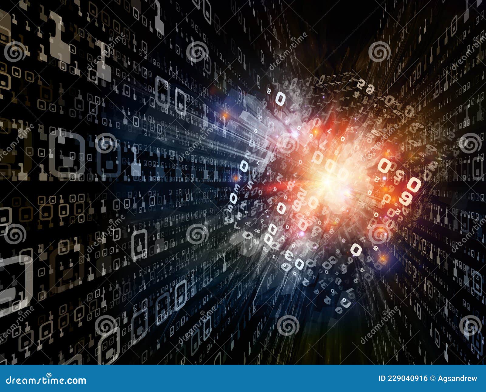 Number Cube stock illustration. Illustration of code - 229040916