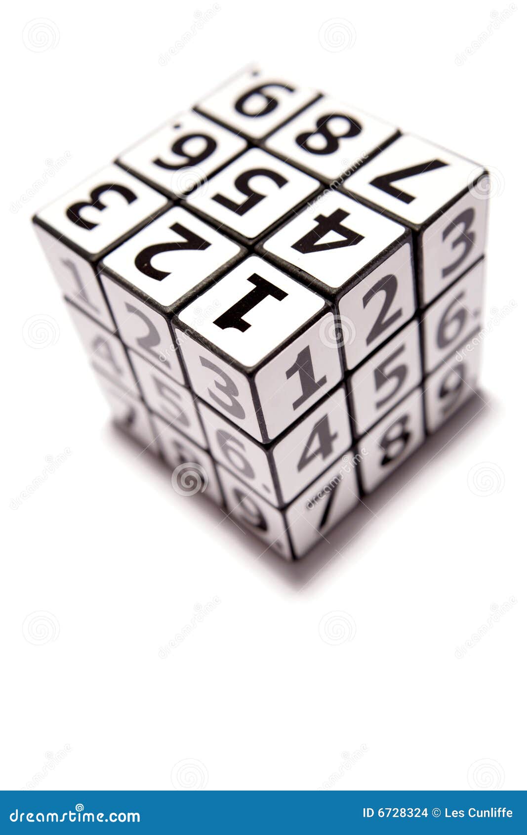 Number cube puzzle stock photo. Image of closeup, detail - 6728324