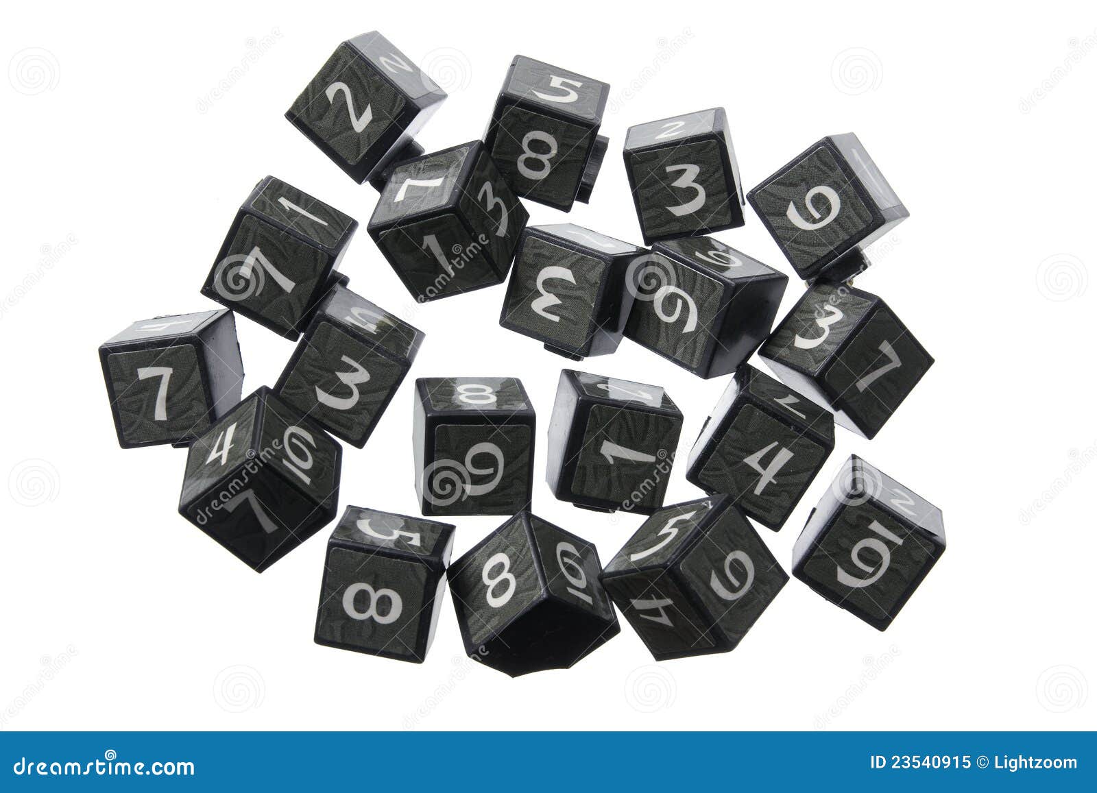 Number Cubes stock image. Image of game, white, cutout - 23540915