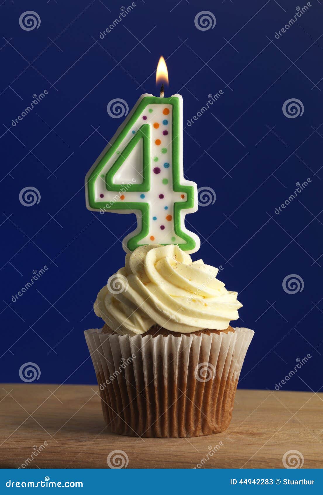 Number 4 Cupcake stock image. Image of number, party - 44942283