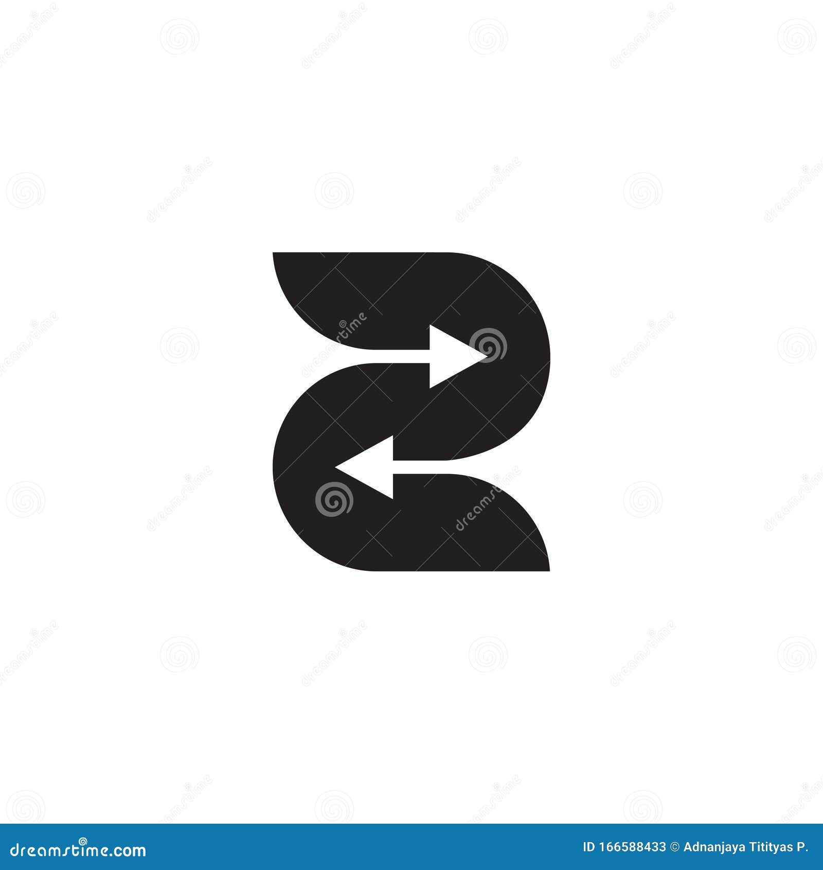 Number Two Opposite Arrow Square Logo Vector | CartoonDealer.com #255963484