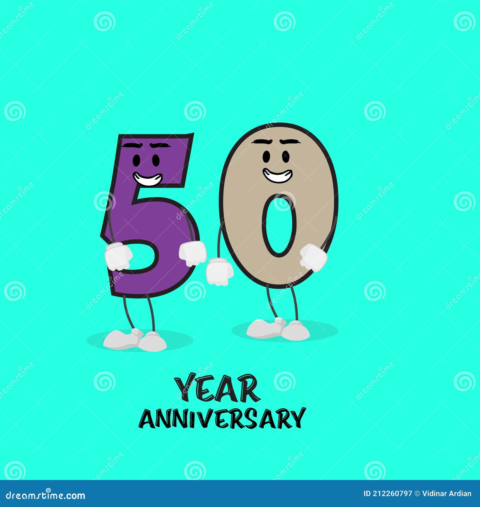 50 NUMBER CUTE YEAR ANNIVERSARY CELEBRATION DESIGN VECTOR TEMPLATE ...