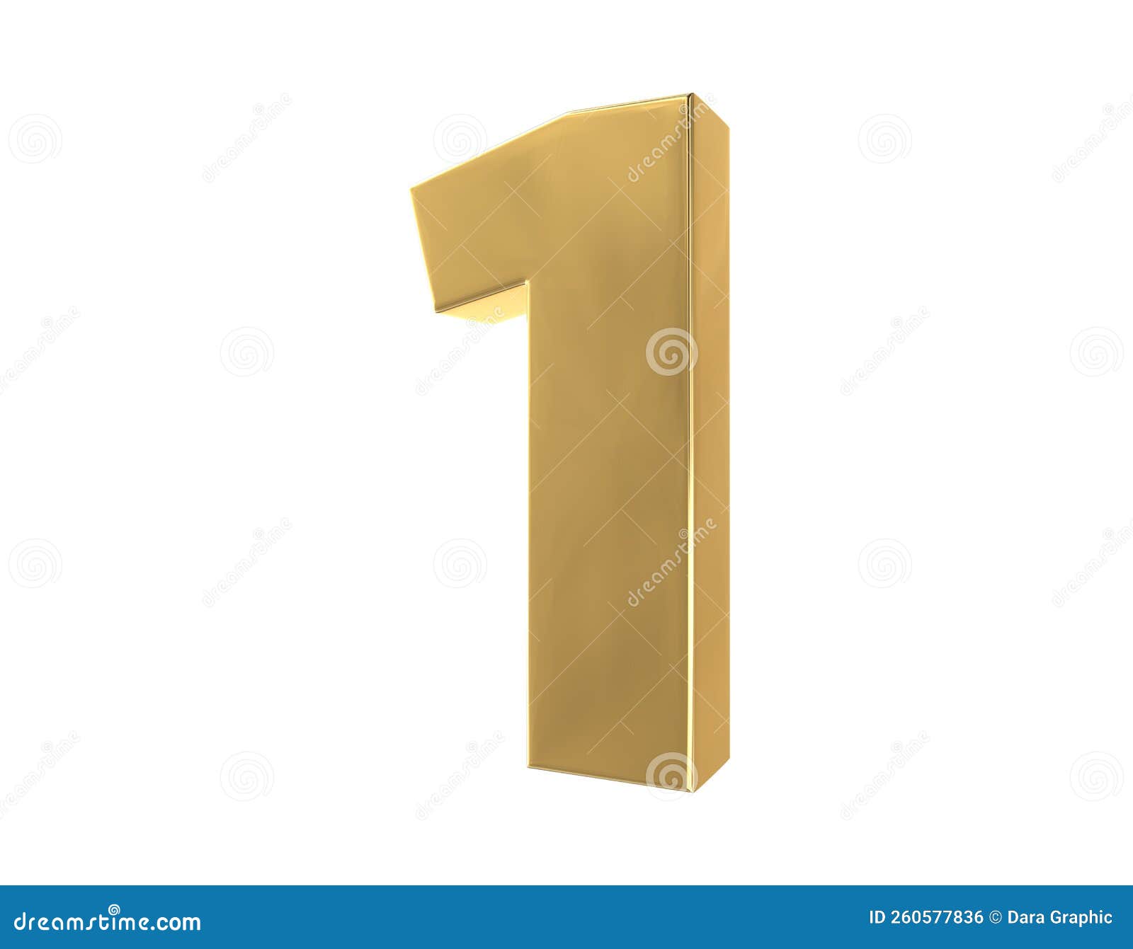 Number 1 3D GOLD RENDER stock illustration. Illustration of december ...