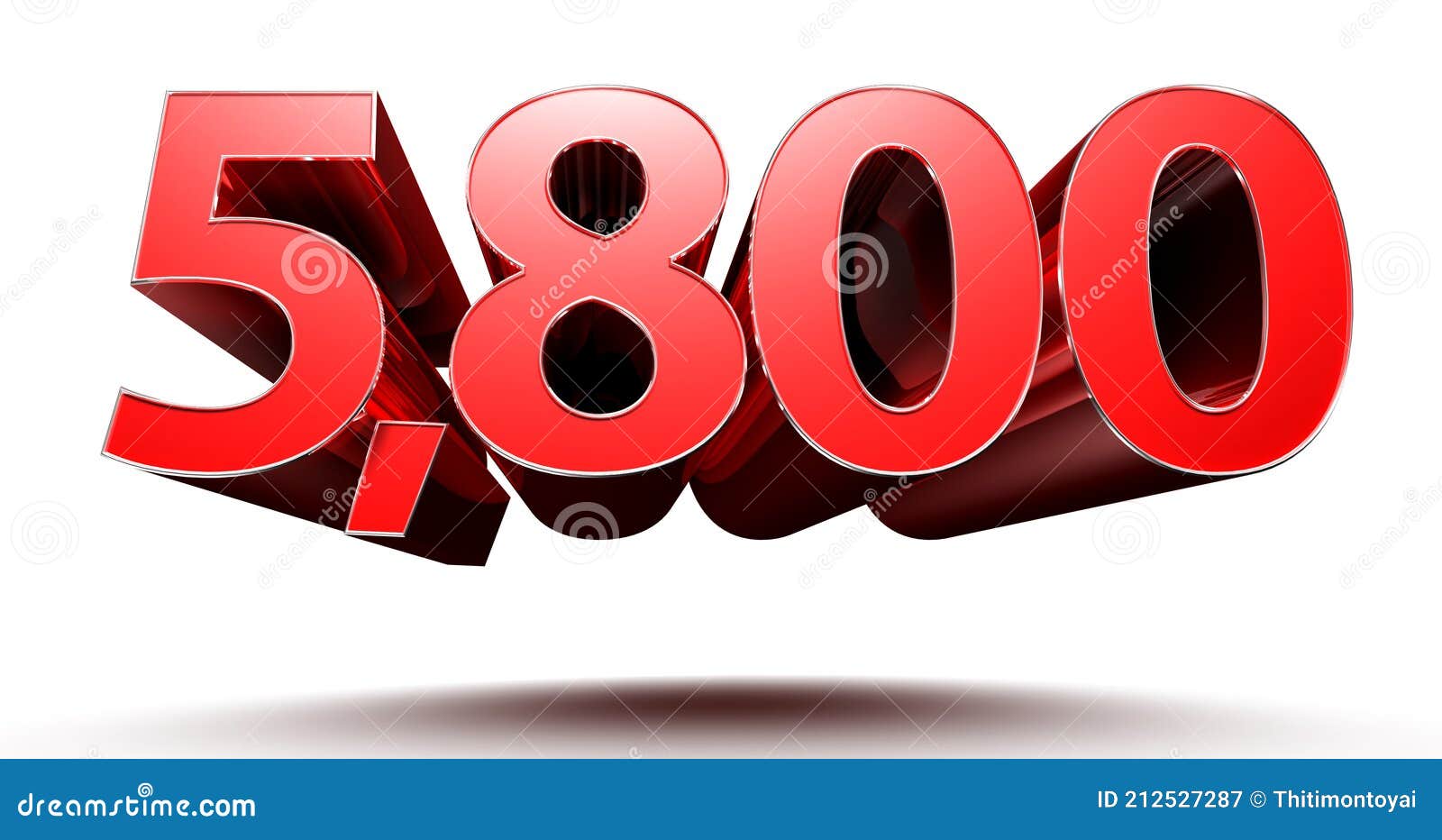 Number 5800. stock illustration. Illustration of cumulative - 212527287