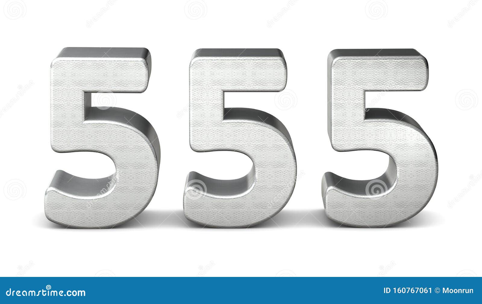 555 Number 3d Silver Structure 3d Stock Illustration - Illustration of ...