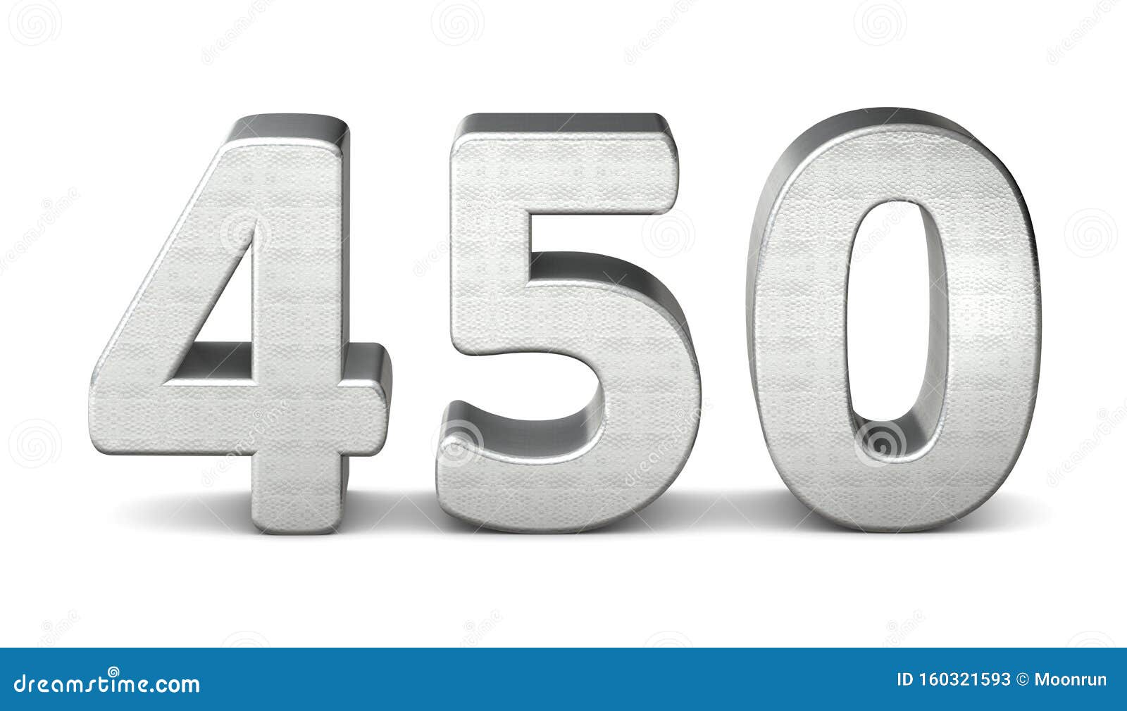 450 Number 3d Silver Structure 3d Stock Illustration - Illustration of ...