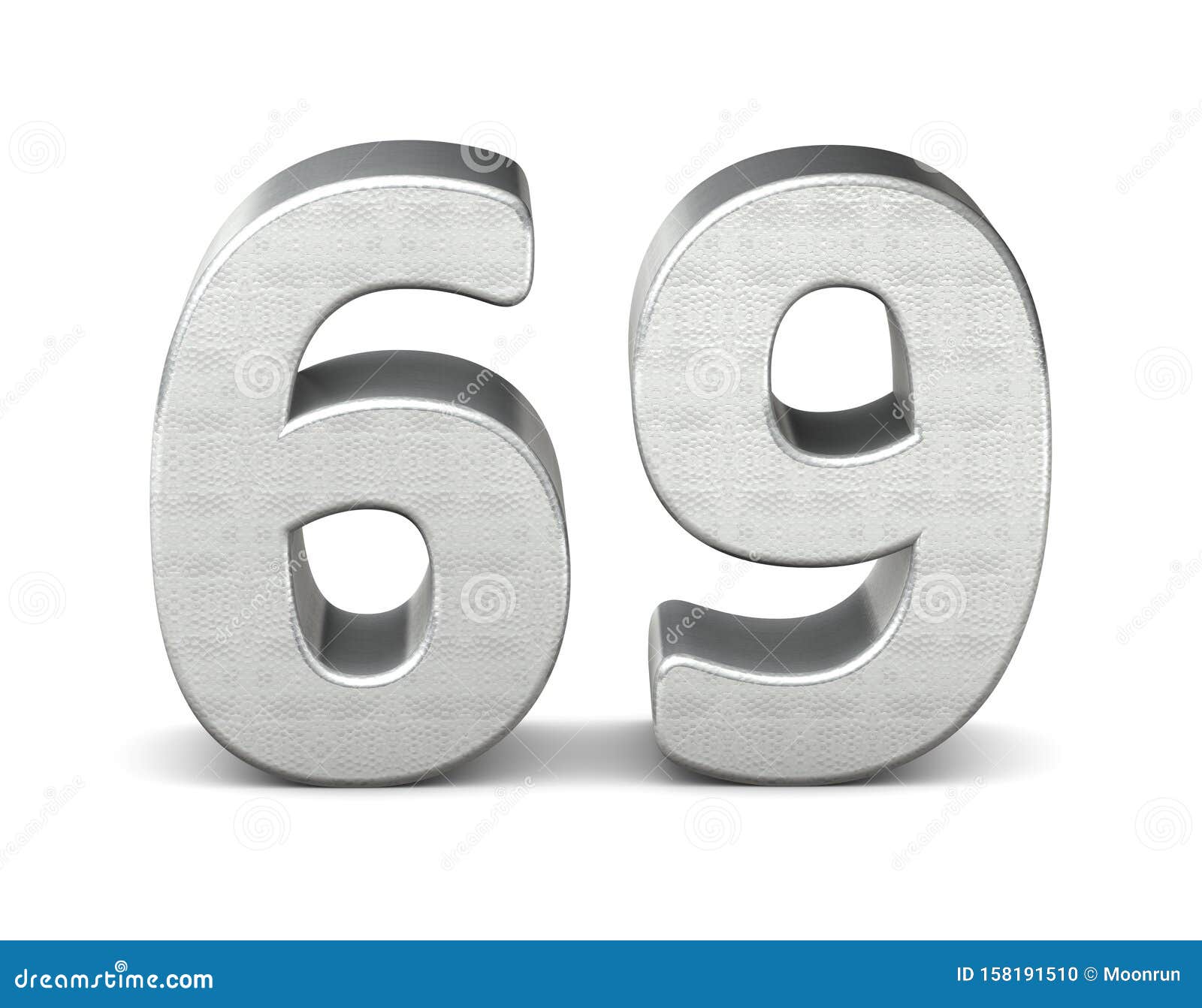 69 Number 3d Silver Structure 3d Stock Illustration - Illustration of ...