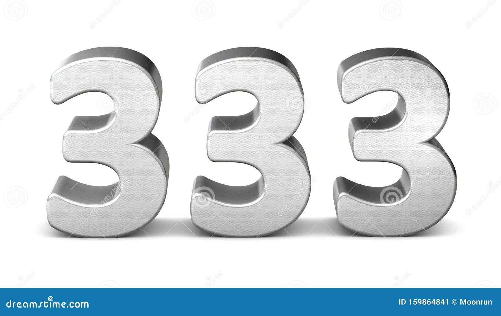 333 Number 3d Silver Structure 3d Stock Illustration - Illustration of ...