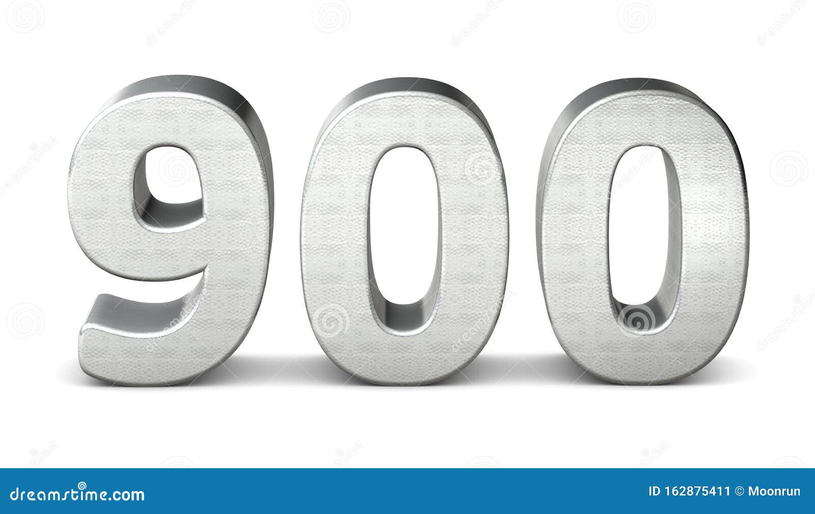 900 Number 3d Silver Structure 3d Stock Illustration - Illustration of ...