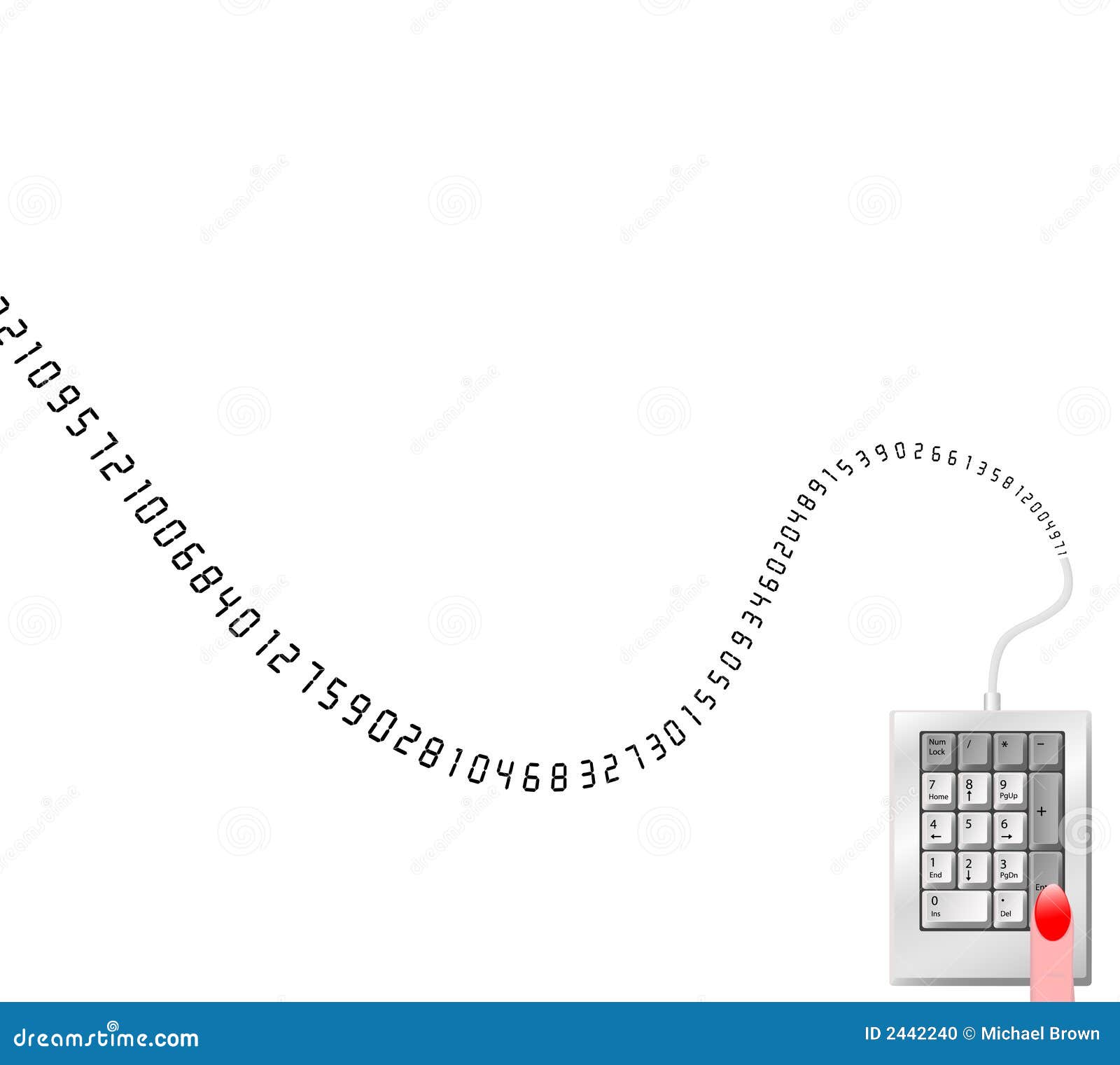 Number Data Keys Border stock vector. Illustration of computer - 2442240