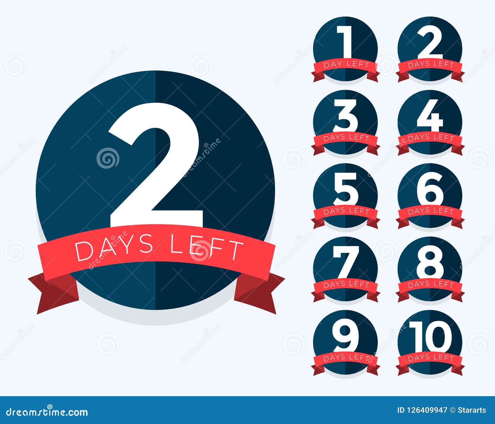 Number of Days Left Badge Counter Stock Vector - Illustration of ...