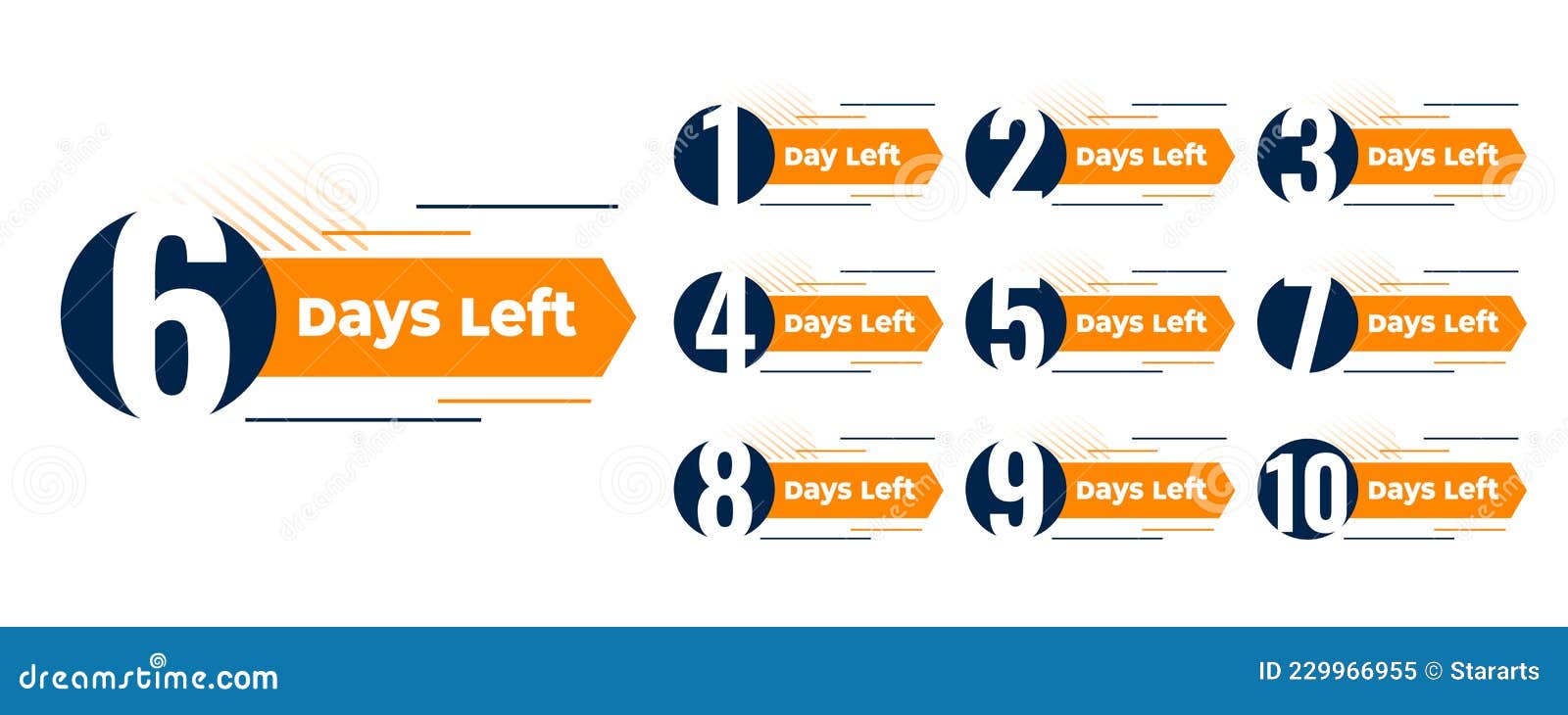 Number of Days Left Banner Design Stock Vector - Illustration of five ... Number of Days Left Banner Design Stock Vector - Illustration of five ...