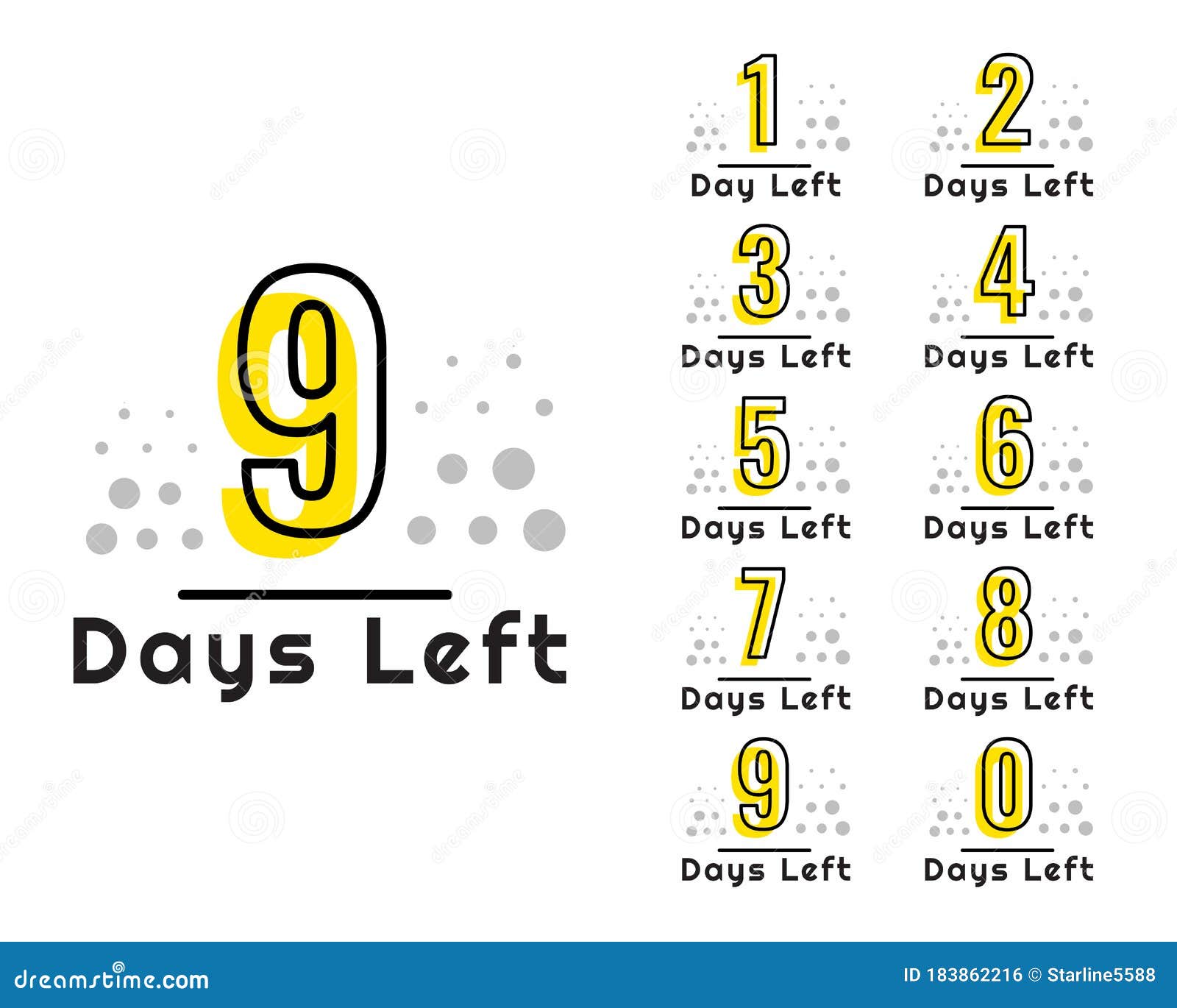 Number of Days Left Countdown Timer Stock Vector - Illustration of ...