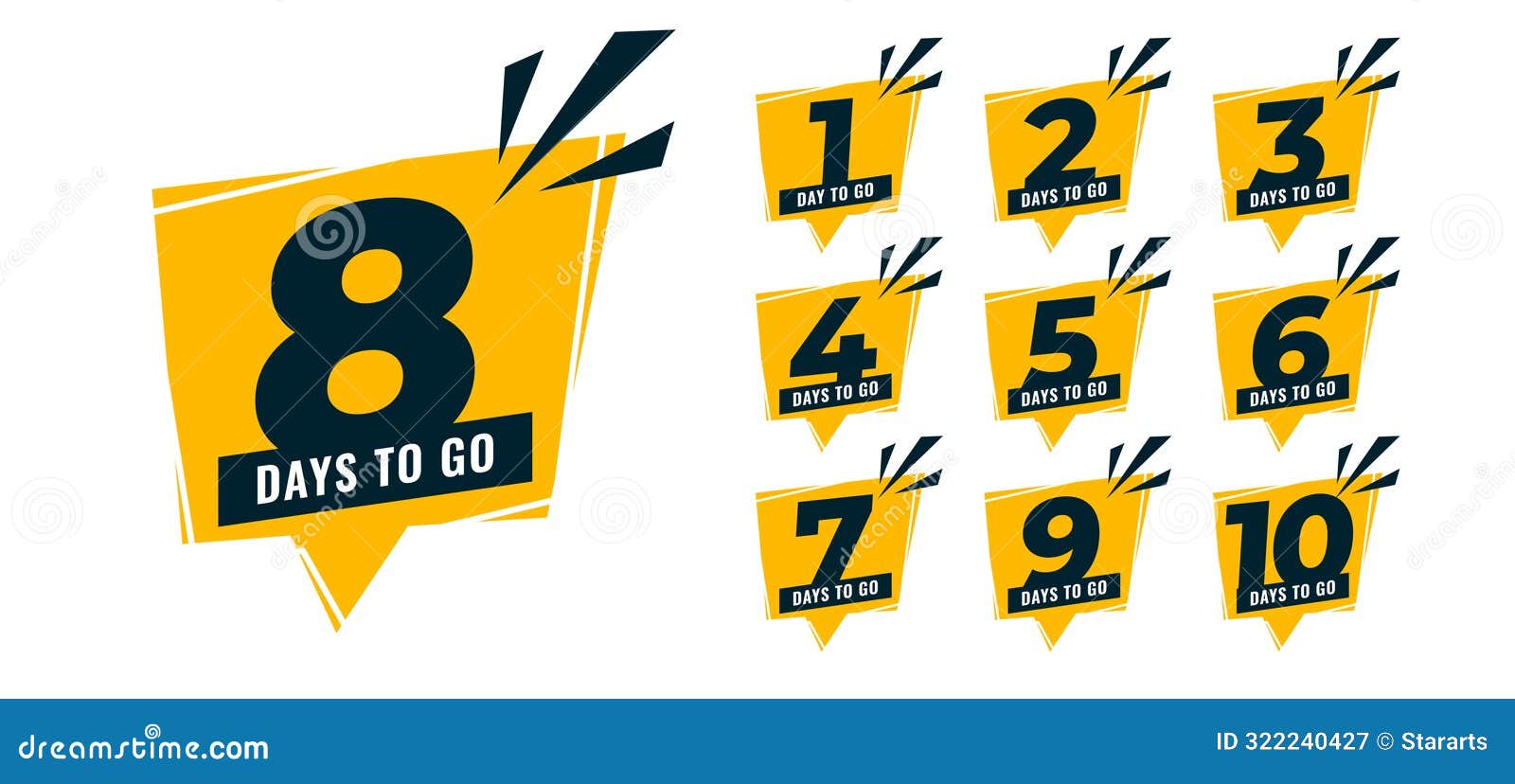 Number Of Days Left Countdown Timer For Sale Promotion Stock Vector