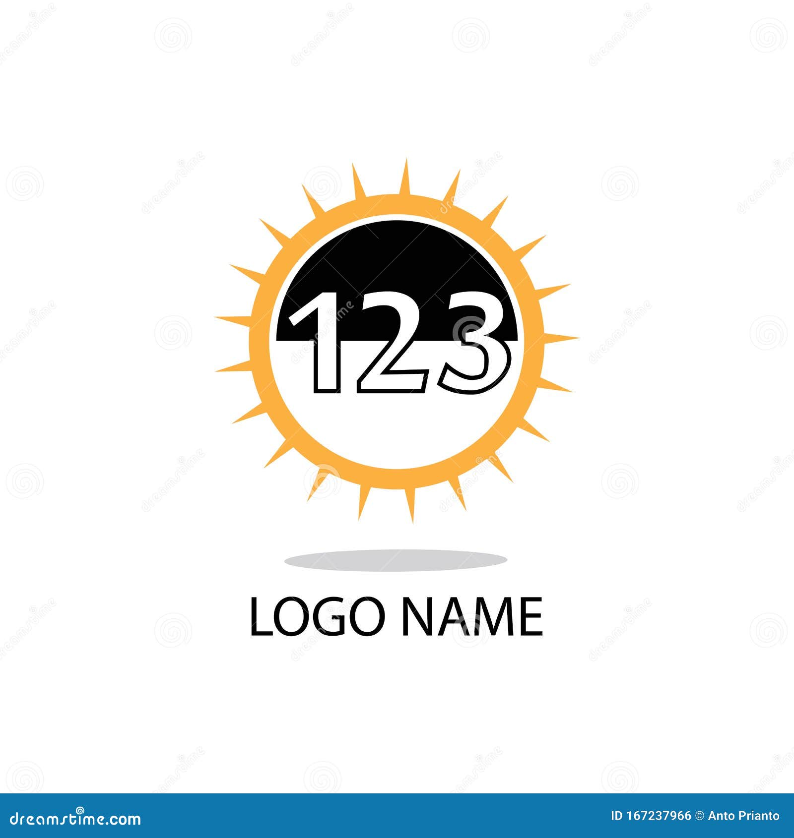 123 Number Design Modern Illustration Stock Vector - Illustration of ...