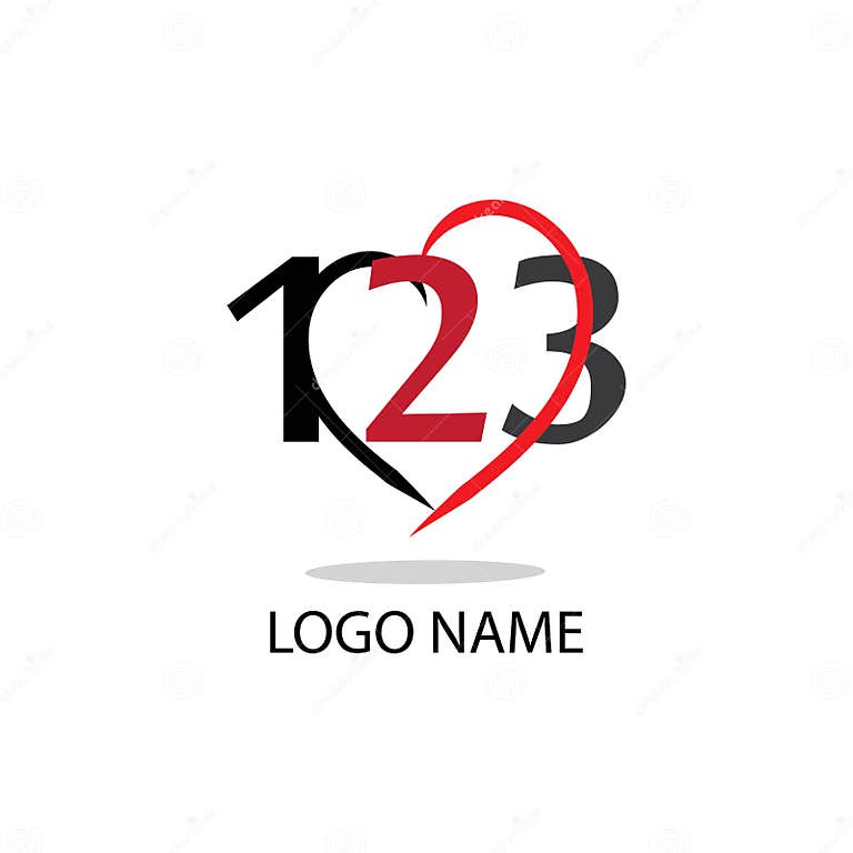 123 Number Design Modern Illustration Stock Vector - Illustration of ...