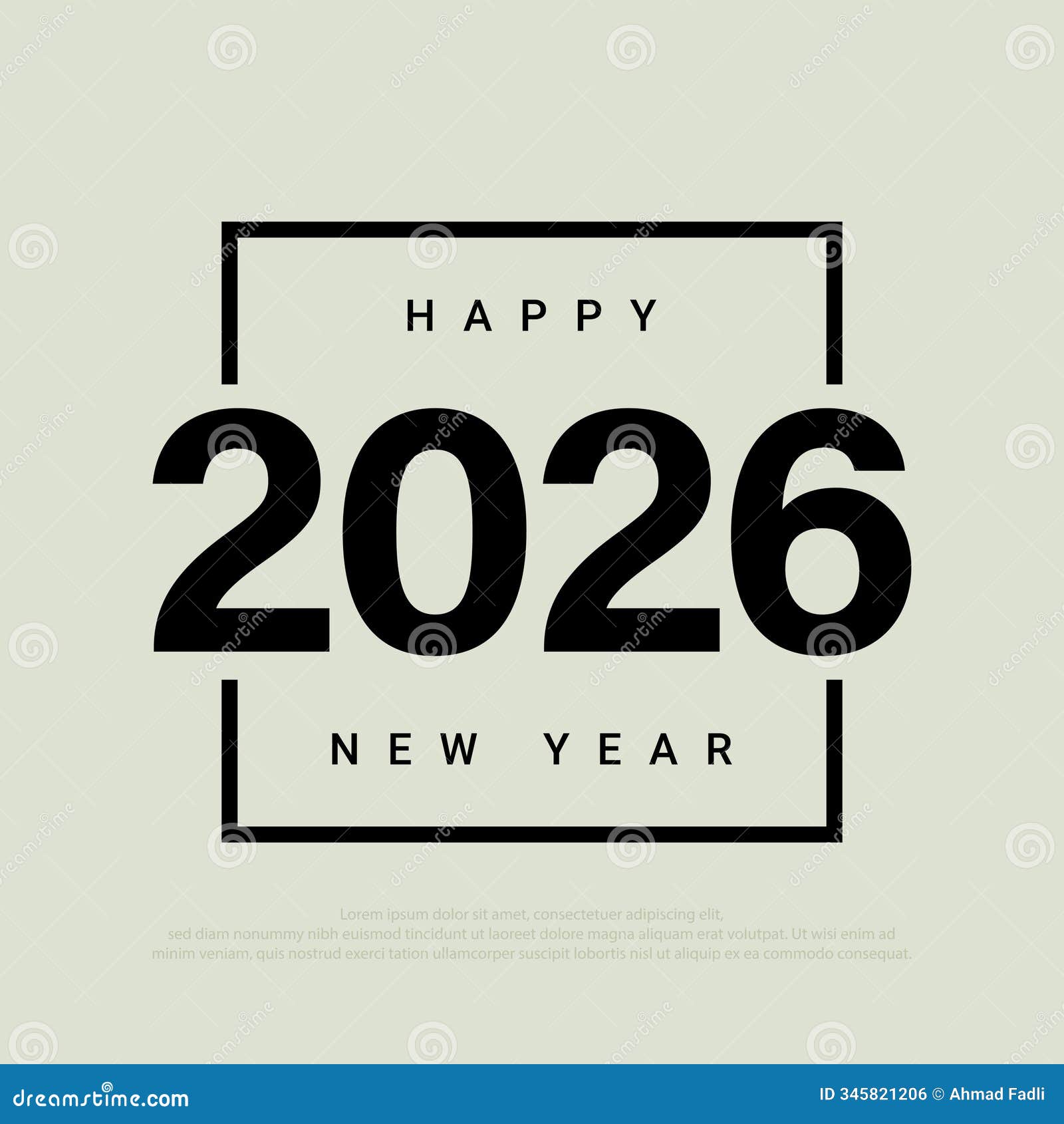 2026 Number Design for New Year Celebration Stock Vector - Illustration ...